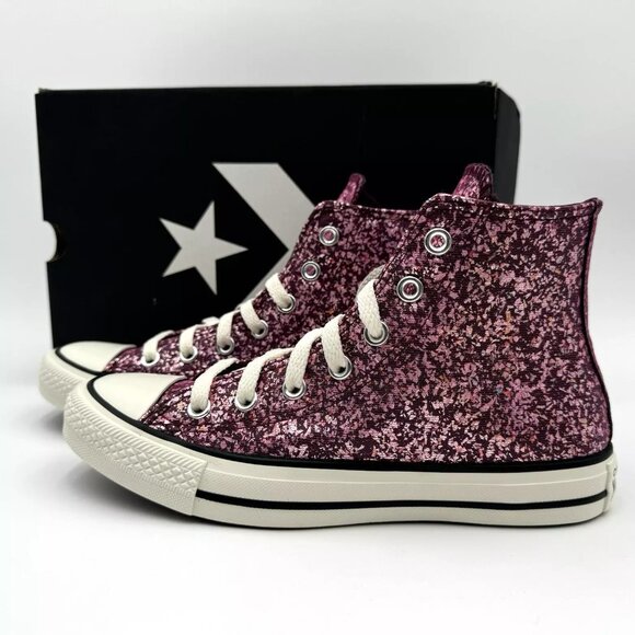 Converse | Shoes | Converse Chuck Taylor All Star Hi Glitter Sneakers ...